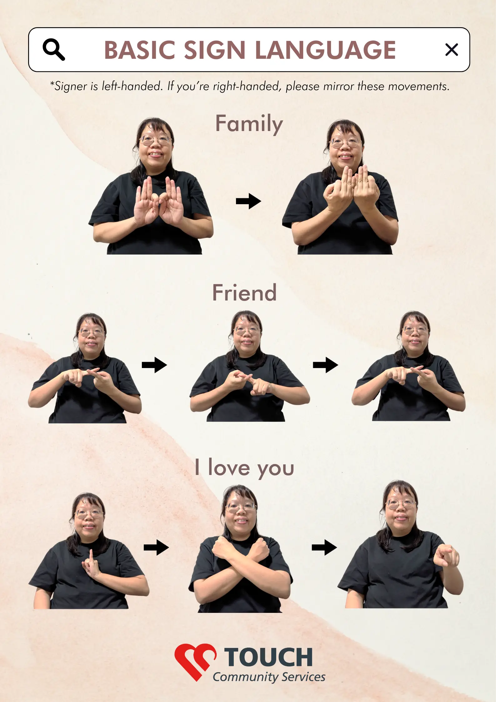Basic Sign Language for Beginners part 3 | TOUCH Community Services