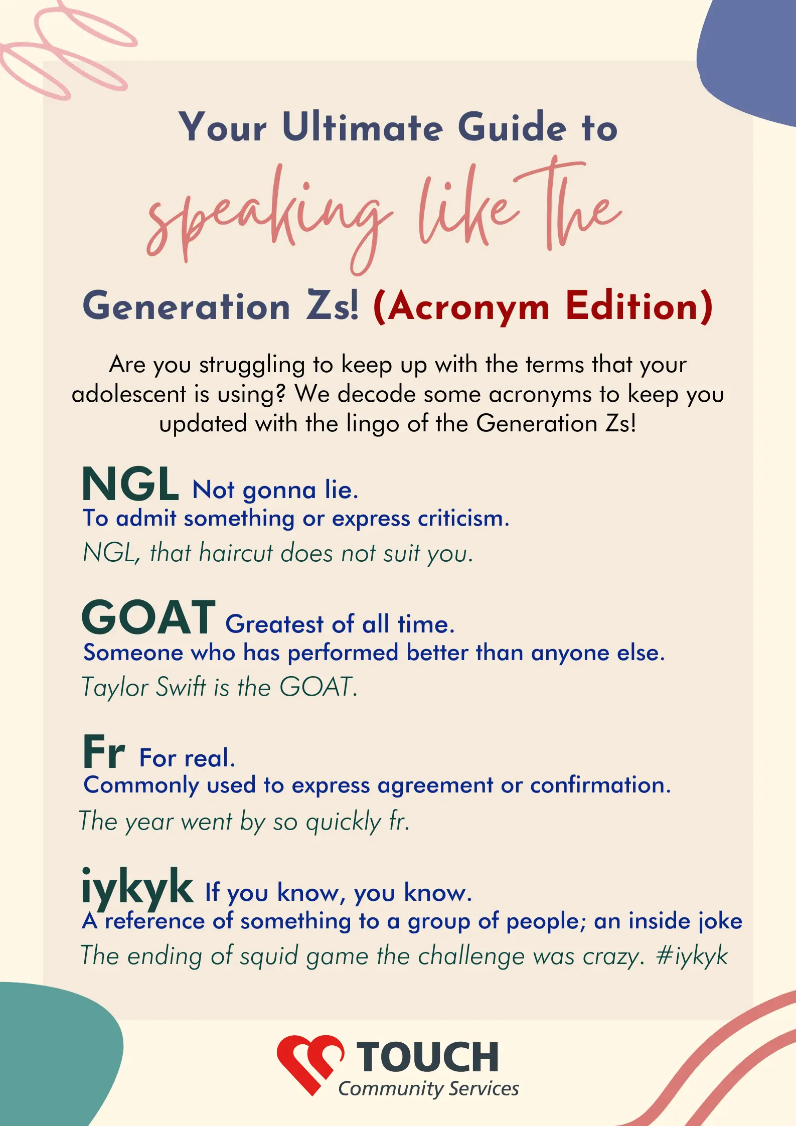 Speaking like Gen Zs! | TOUCH Community Services